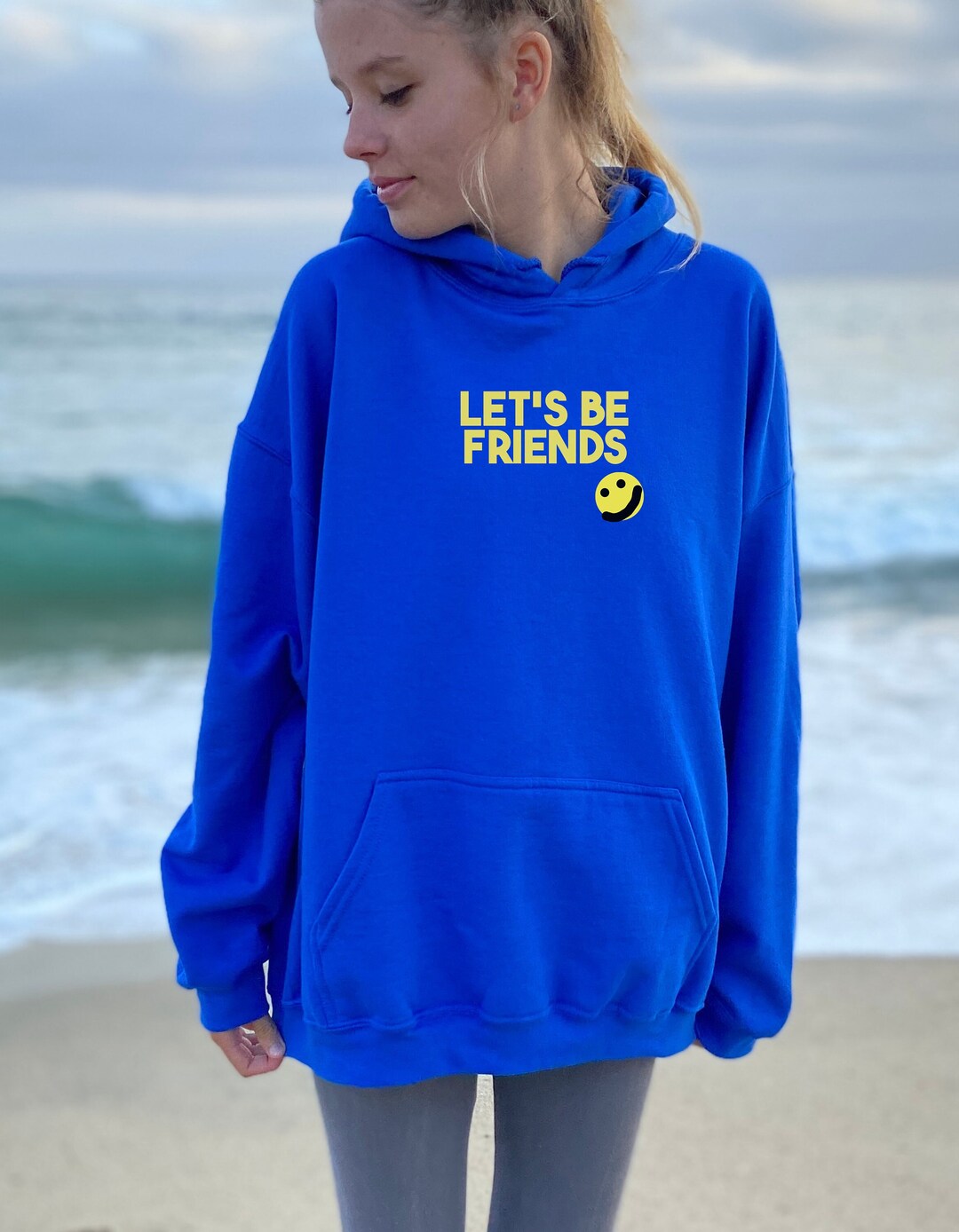 Let's Be Friends - Smiley Hoodie, Positive Shirt, Kindness Sweater ...