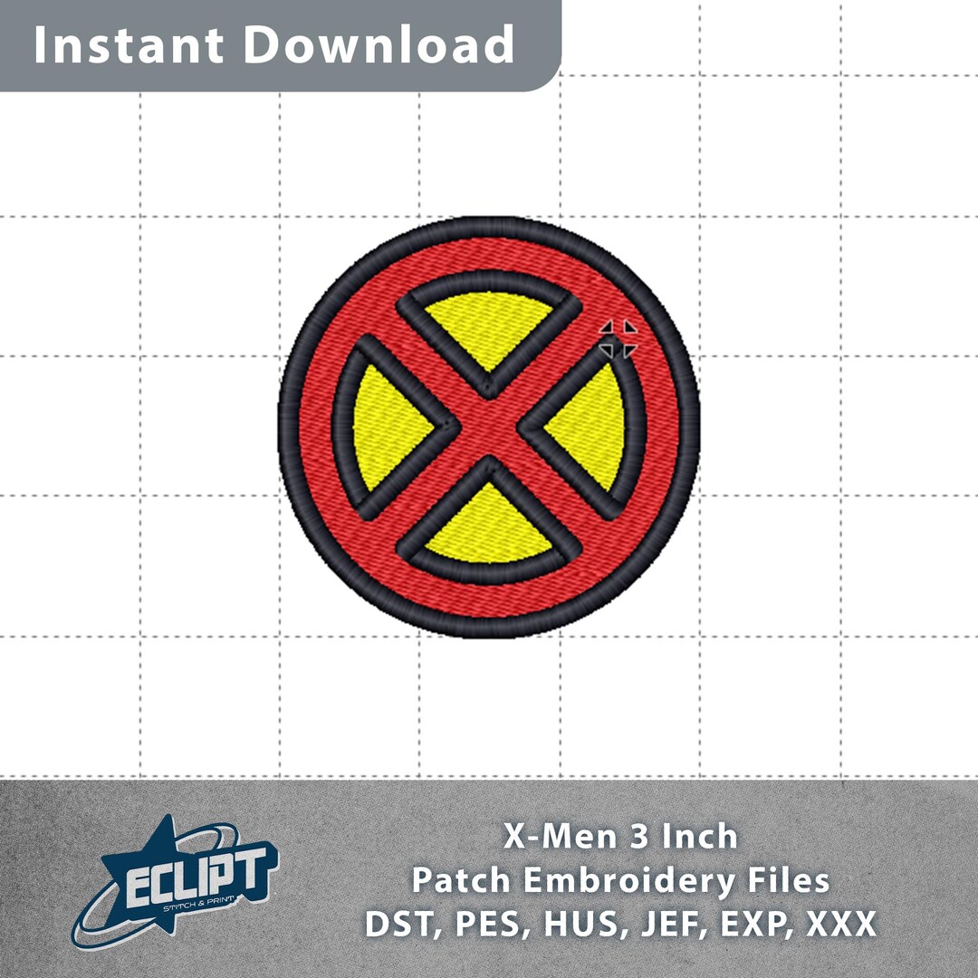 X-men Patch Embroidery File 3-inch - Etsy