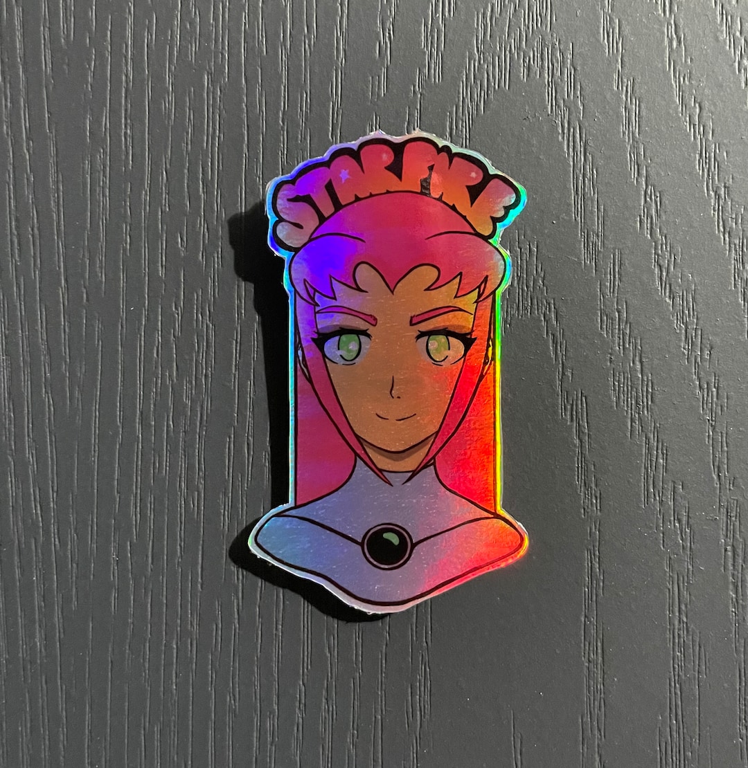Teen Titans Starfire Holographic Sticker - Etsy