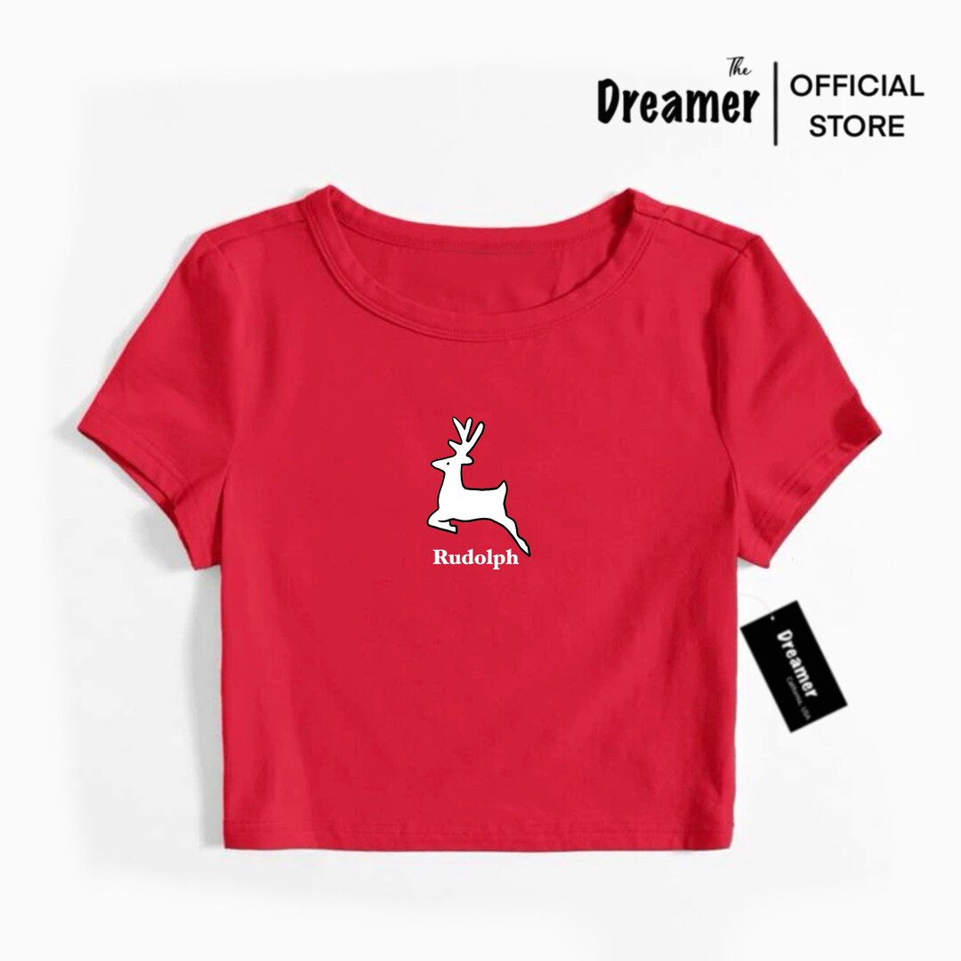 Rudolph Crop Top Y2k Crop Top Christmas Crop Top Aesthetic Etsy