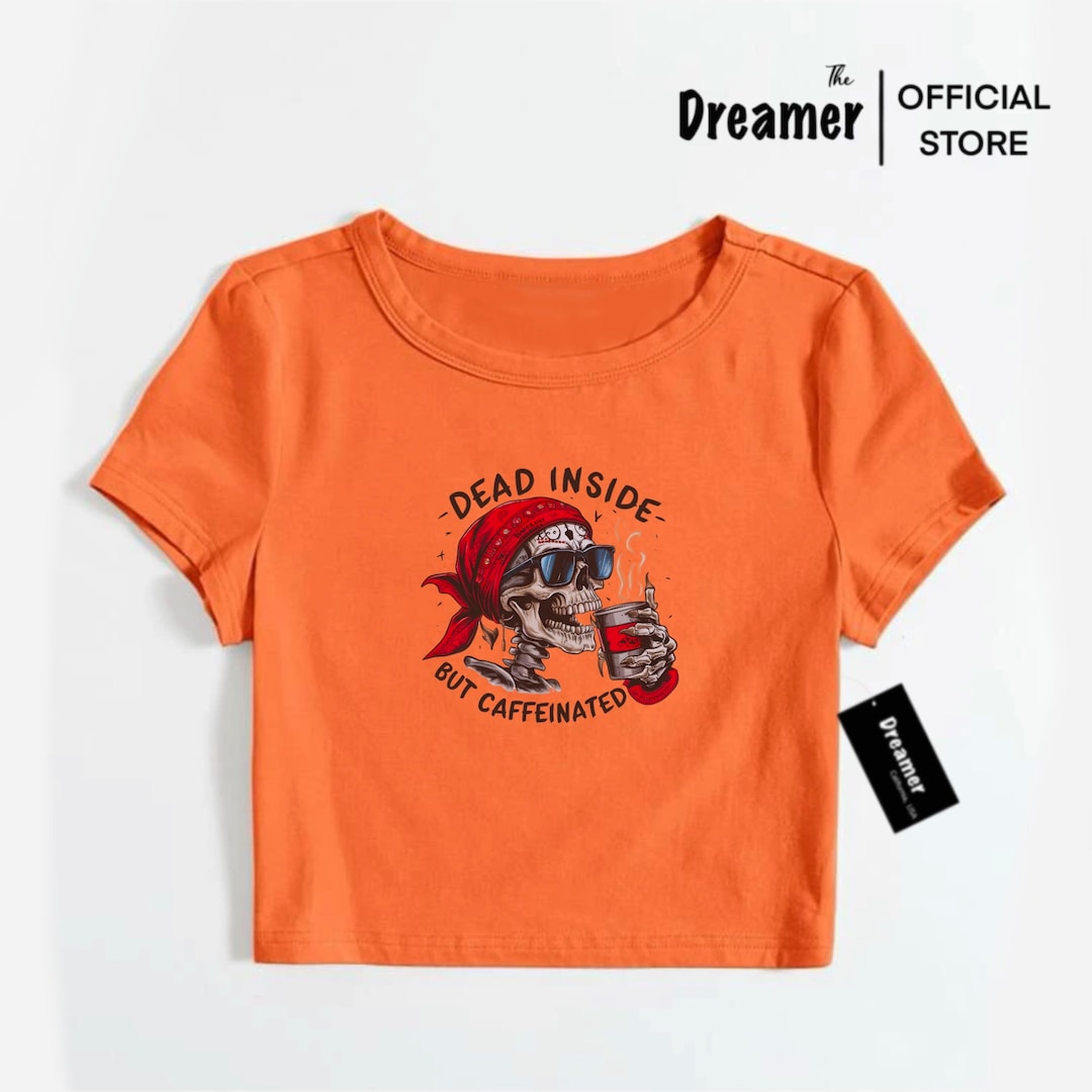 Halloween Skeleton Crop Top, Halloween Coffee Crop Top, Halloween ...