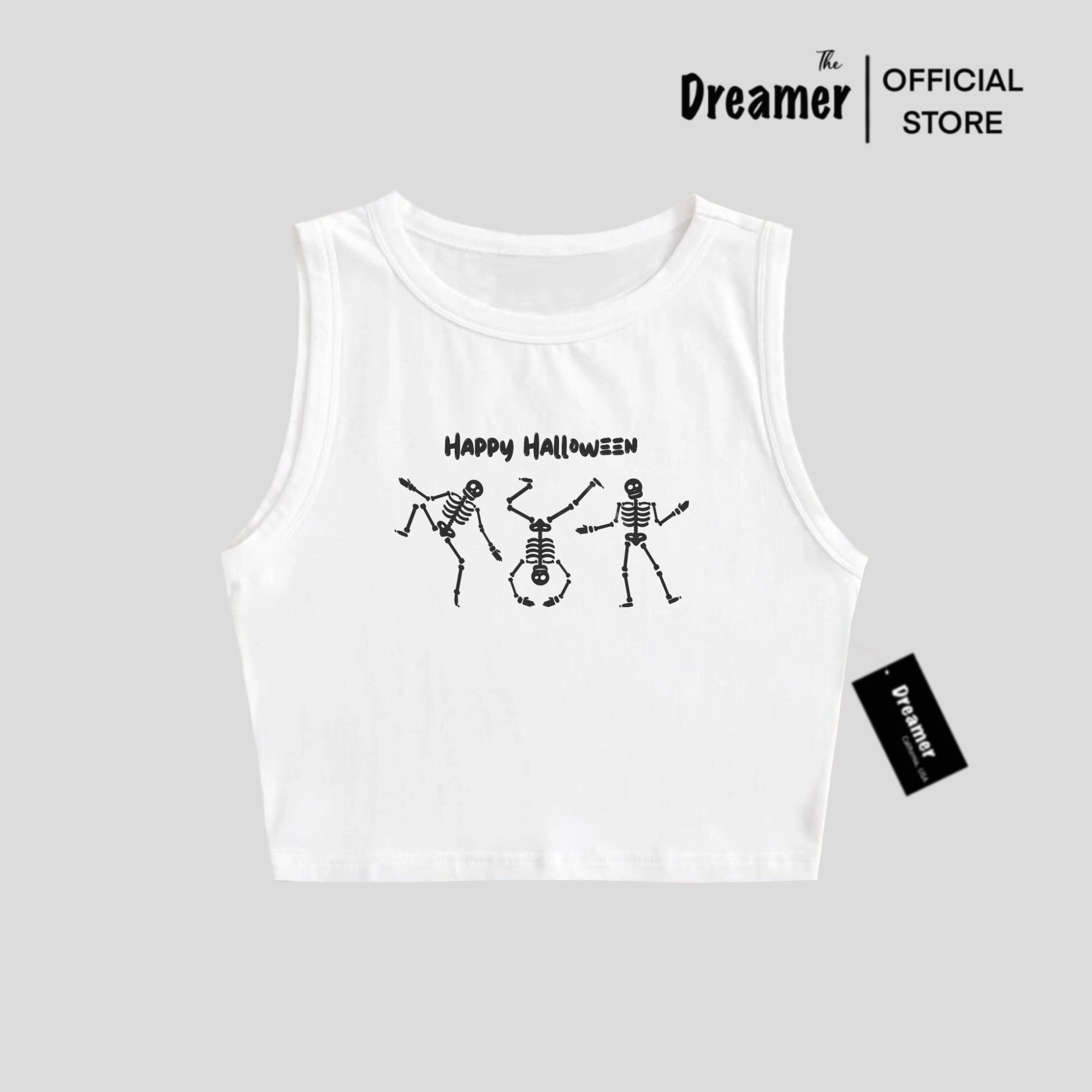 Halloween Crop Top, Skeleton Crop Tank Top, Halloween Skeleton Crop ...