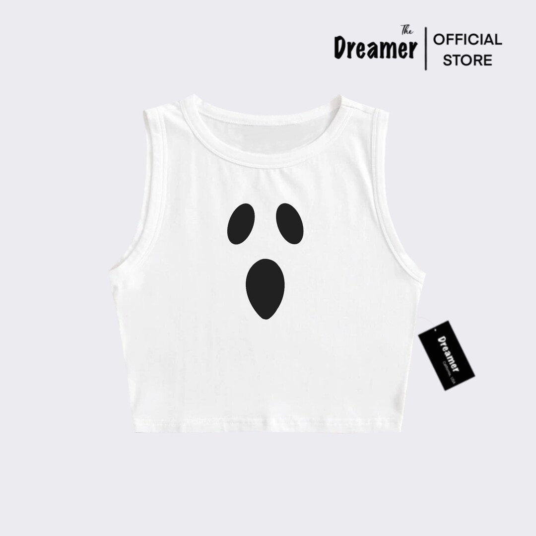 Ghost Crop Top, Halloween Ghost Crop Top, Halloween Crop Tank Top ...