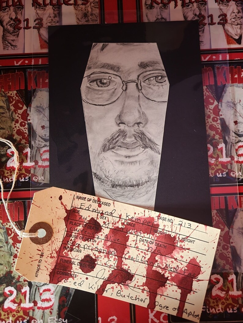 Ed Kemper Serial Killer Sketch. Forensic Crime Study. - Etsy