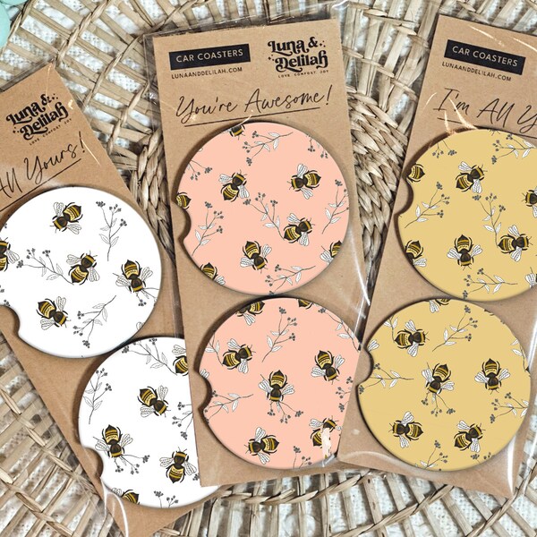 Bee Coasters - Etsy