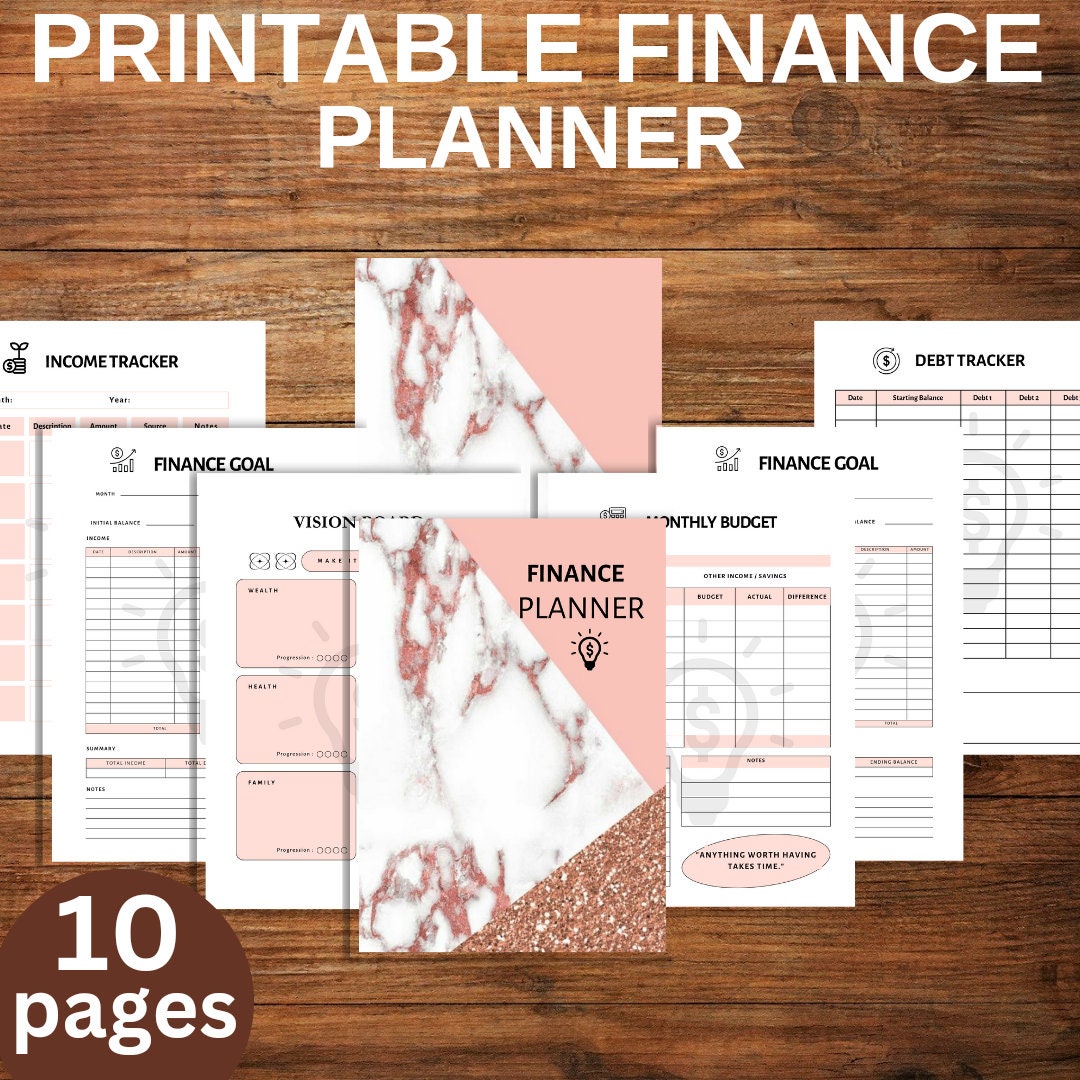 Finance Planner, Sales Tracker, Digital Planner Debt Tracker, Organizer ...