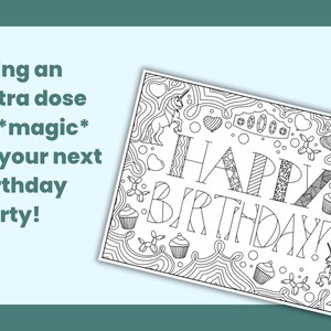 Happy Birthday | Giant Coloring Poster Sheet | 3ft X 4ft | Table Top ...