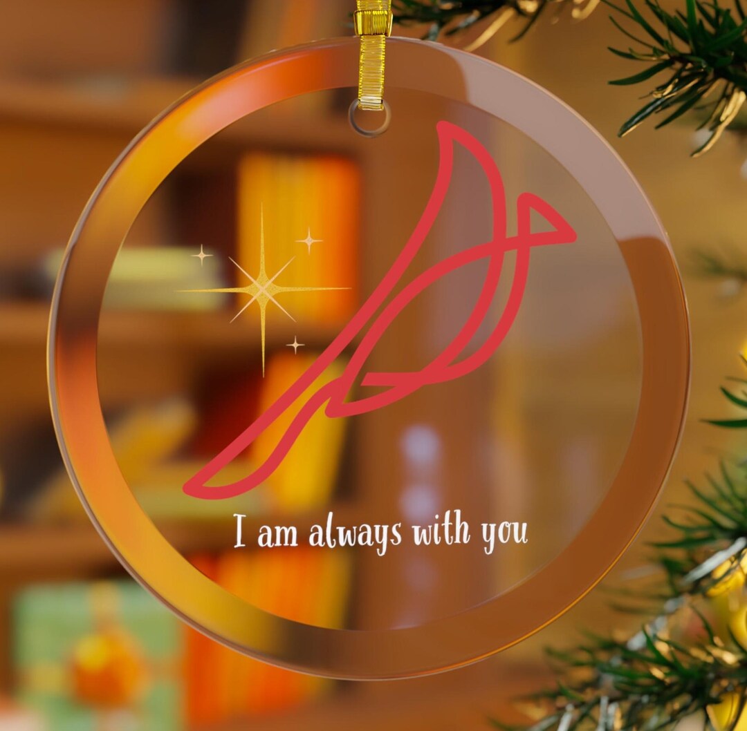 Cardinal Glass Christmas Ornament, Lost Loved One, Hope and Renewal ...