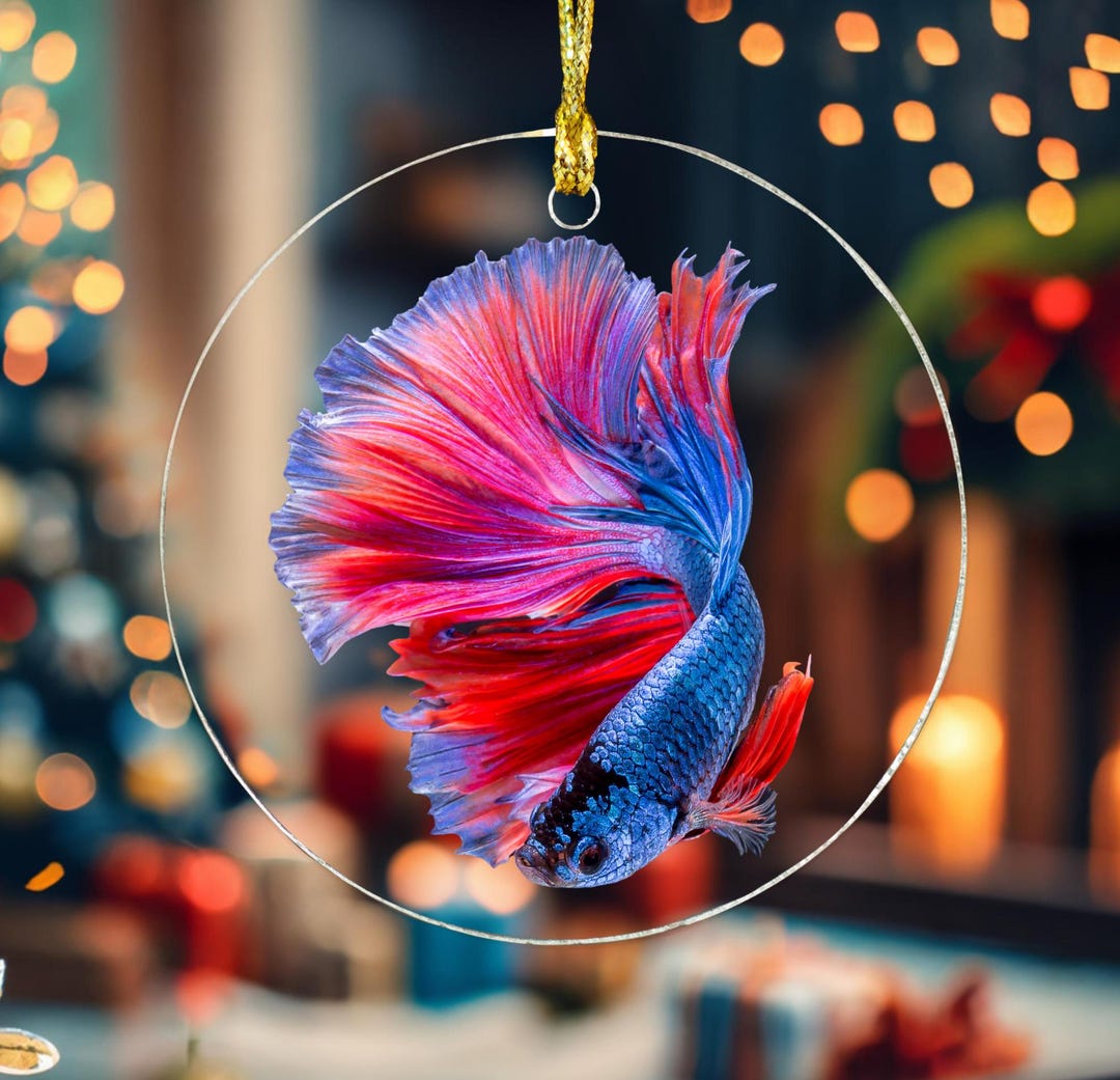 Betta Fish Acrylic Ornament, Betta Fish Lover Gift, Betta Mom Gift ...