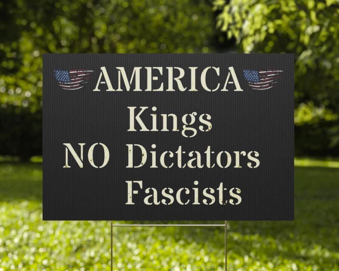 NO KINGS Yard Sign, No Kings Protest Sign, Anti Trump Yard Sign, Anti ...