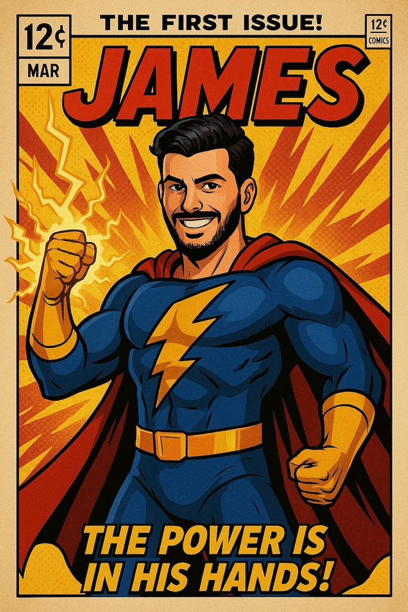 Custom Comic Book Cover – Superhero Portrait From Your Photo ...