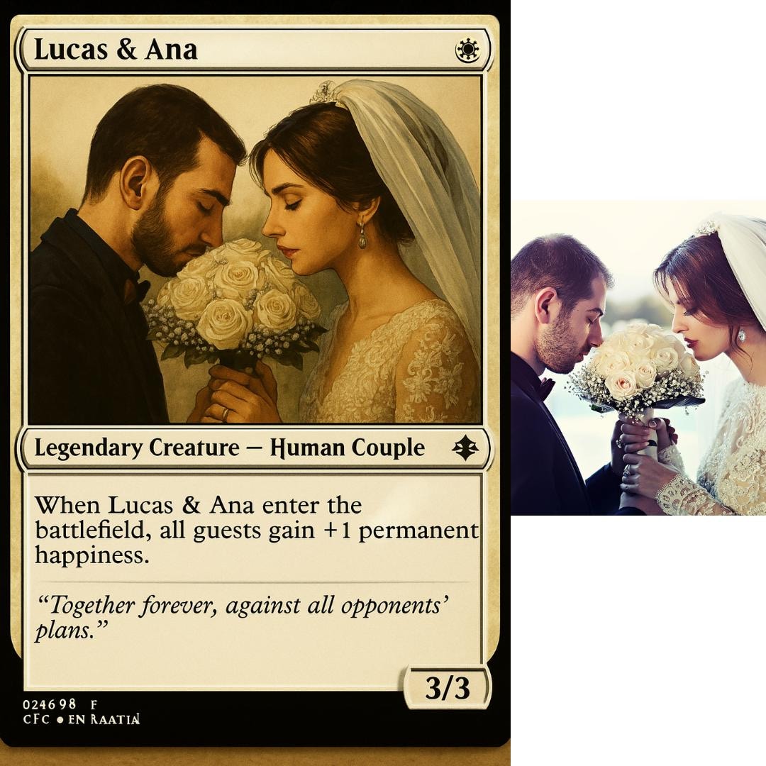 Custom Magic the Gathering Style Card | Personalized MTG Wedding ...