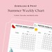 Summer Weekly Chart | Practice Chart | Summer - Etsy
