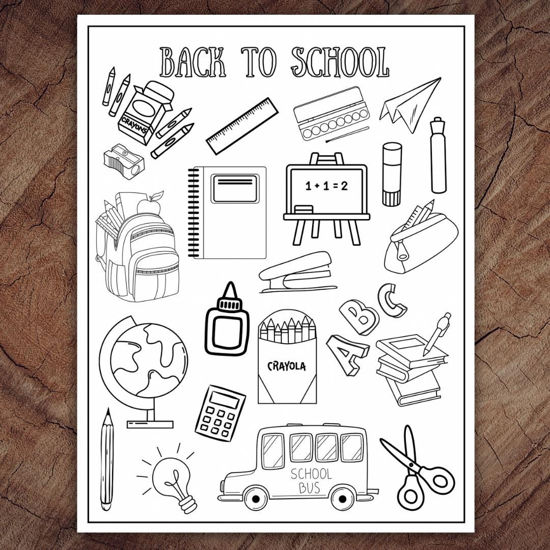 Back to School Coloring Page | Back to School | Coloring | Coloring ...