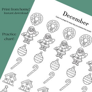 December Practice Tracker | December Chart | Music Tracker | Practice ...