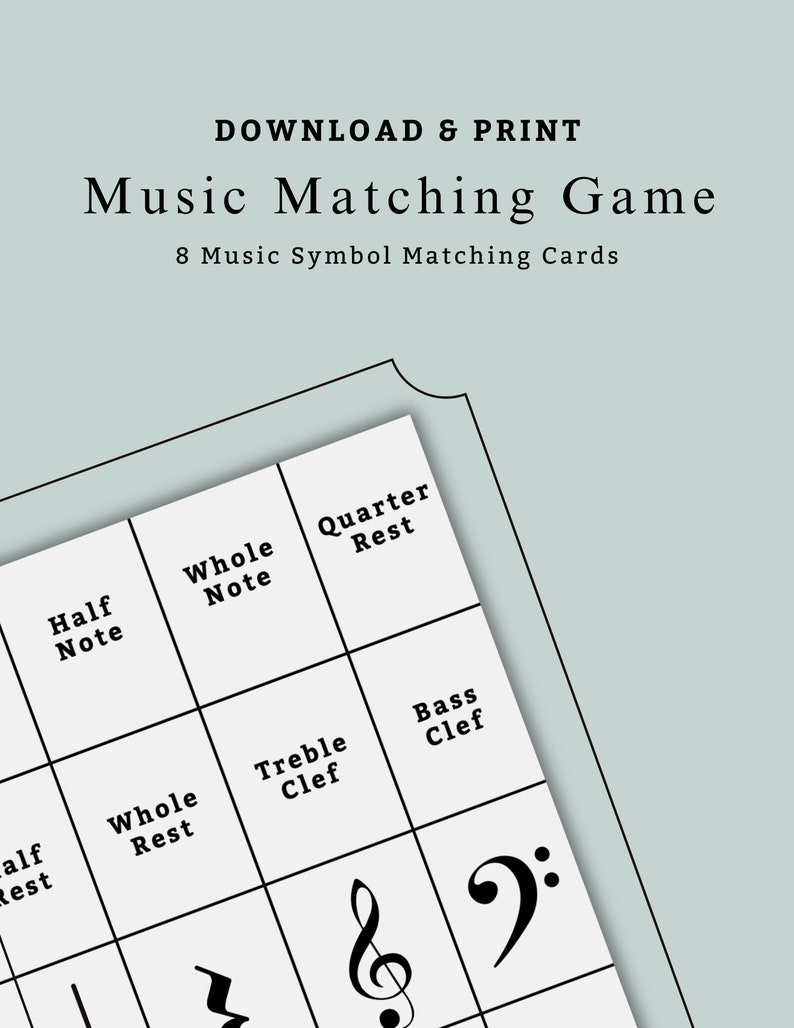 Music Matching Game | Music Games | Fun Games | Music Symbols | Music ...