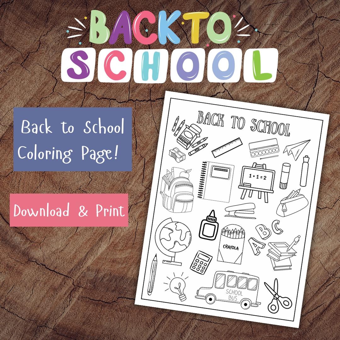 Back to School Coloring Page | Back to School | Coloring | Coloring ...