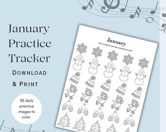 December Practice Tracker | December Chart | Music Tracker | Practice ...