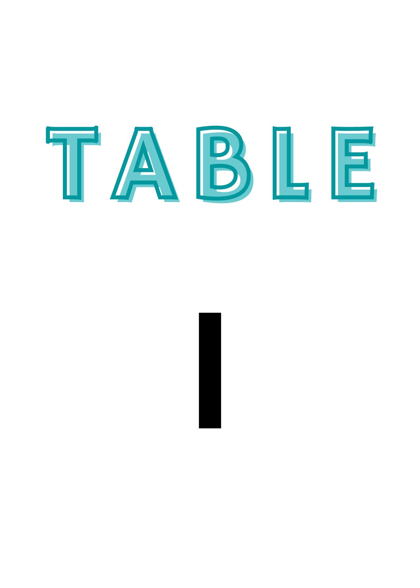 Printable Table Card - Etsy