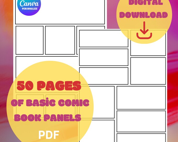 Comic Book Strip Templates Superhero Cartoon Blank Digital Paper ...