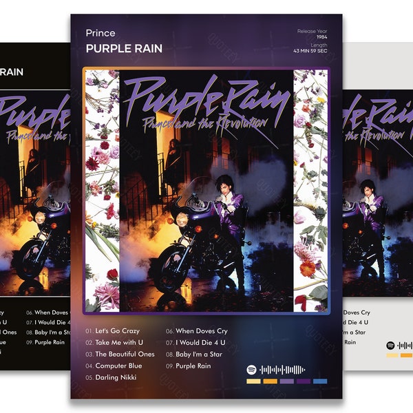 Prince Album Cover Wall Art - Etsy