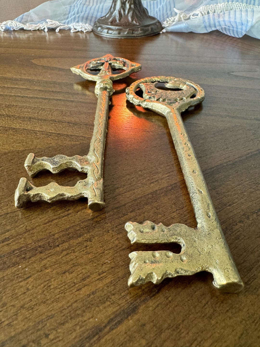 Brass Skeleton Key, Good Luck Key, Decorative Key, Wall Art, Handmade ...