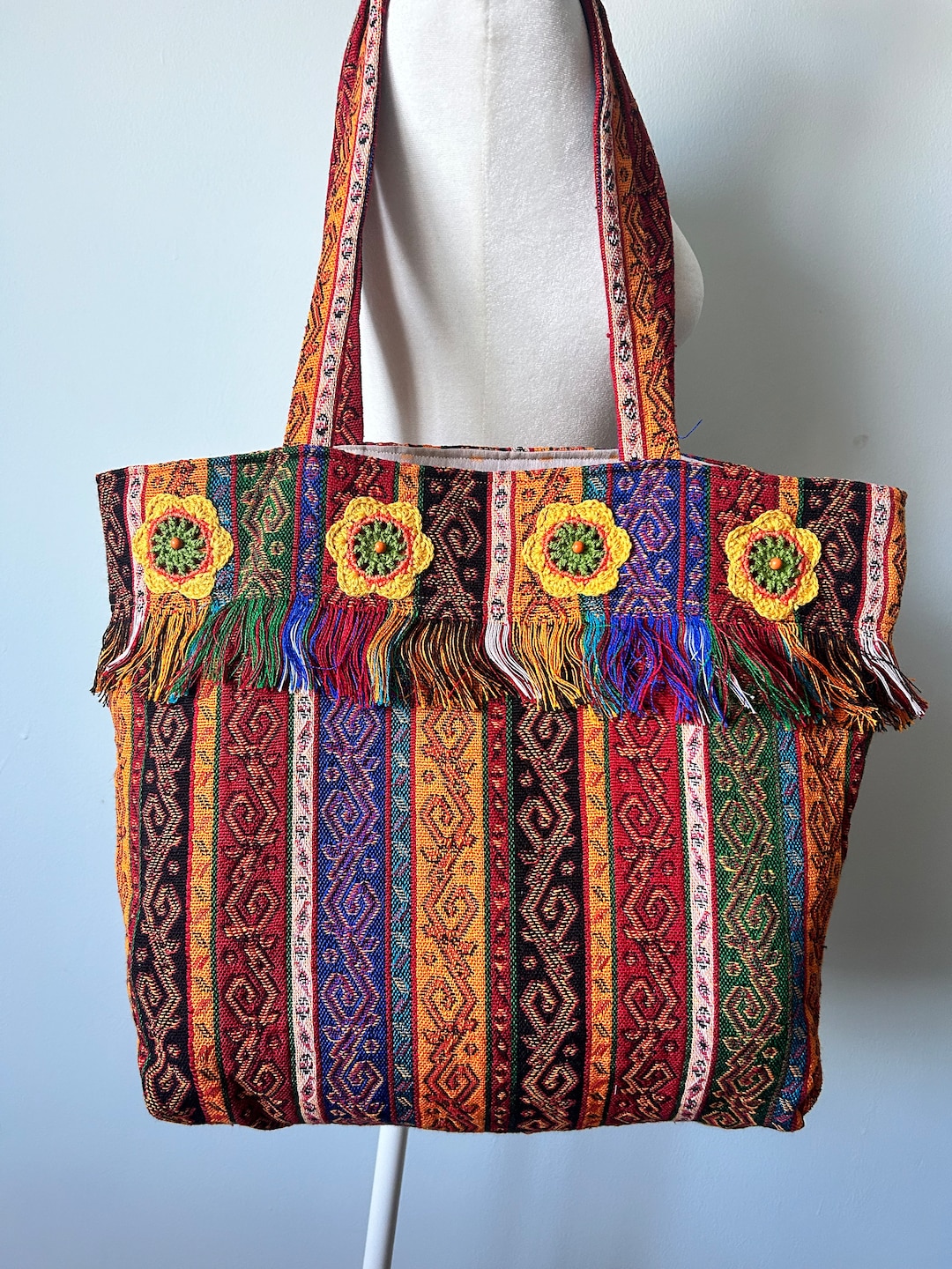 Traditional Fabric Tote Bag, Handmade, Shopping Bag, Tote Bag, Kurdish ...