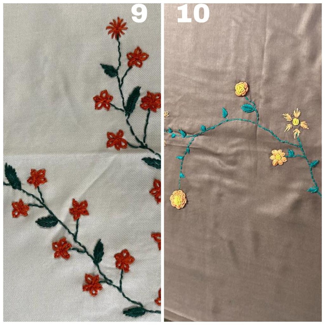 Embroidery Scarf Shawl Pashmina / Handmade - Etsy