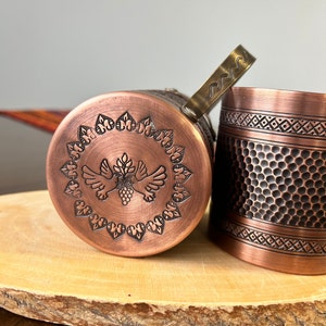 Copper Mug, Hammered Engraved Handmade, Tinned Copper Beverage, Moscow ...
