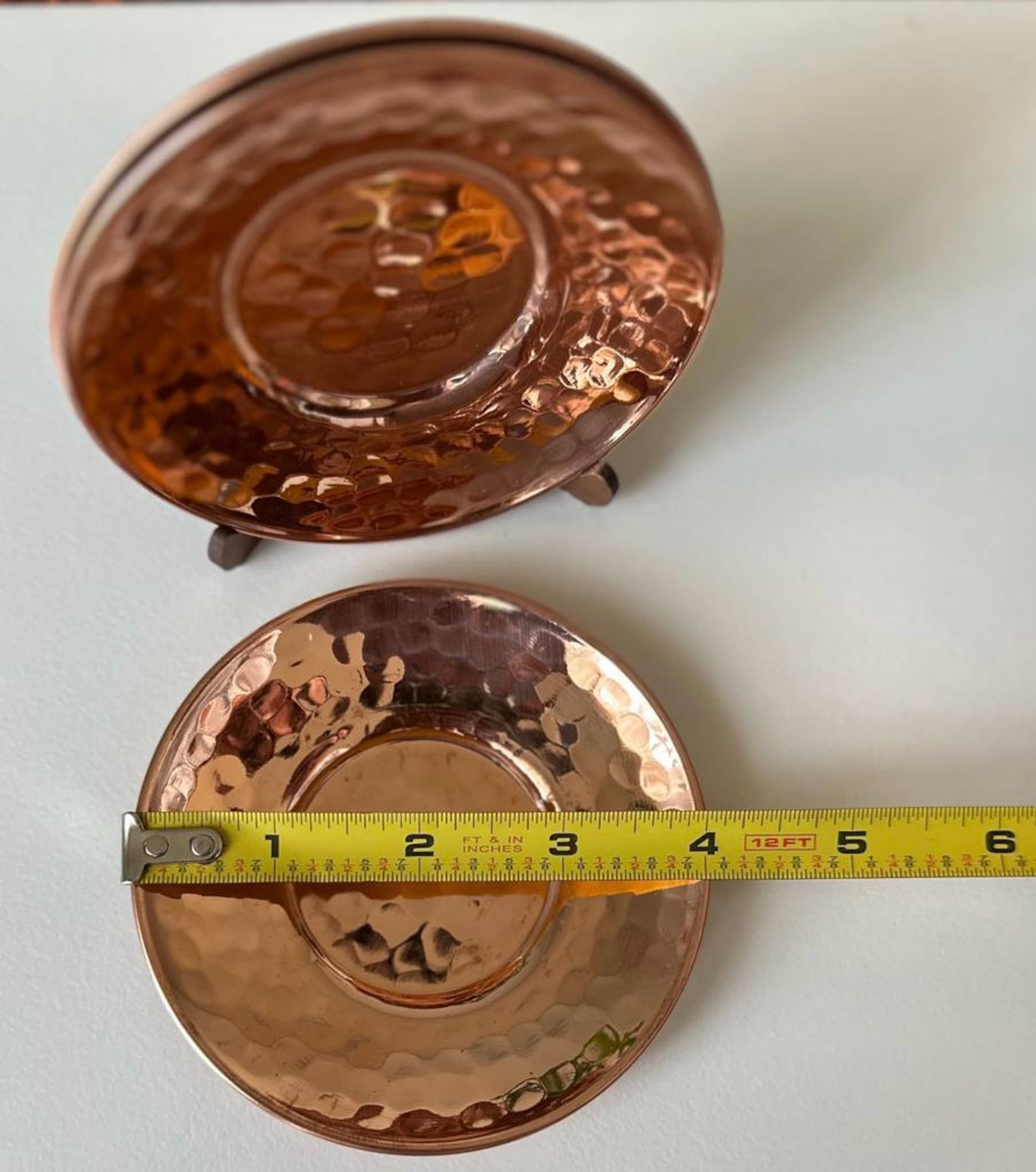 Hammered Copper Bowl, Copper Coaster, Espresso Cup Saucer, Utility Bowl ...
