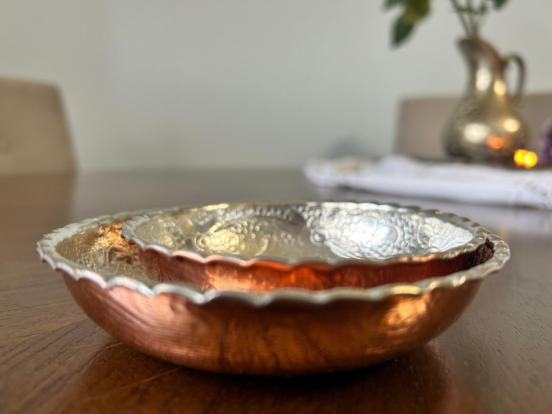 Copper Bowl (engraved and Tinned Inside) 7th Anniversary Gift, Copper ...