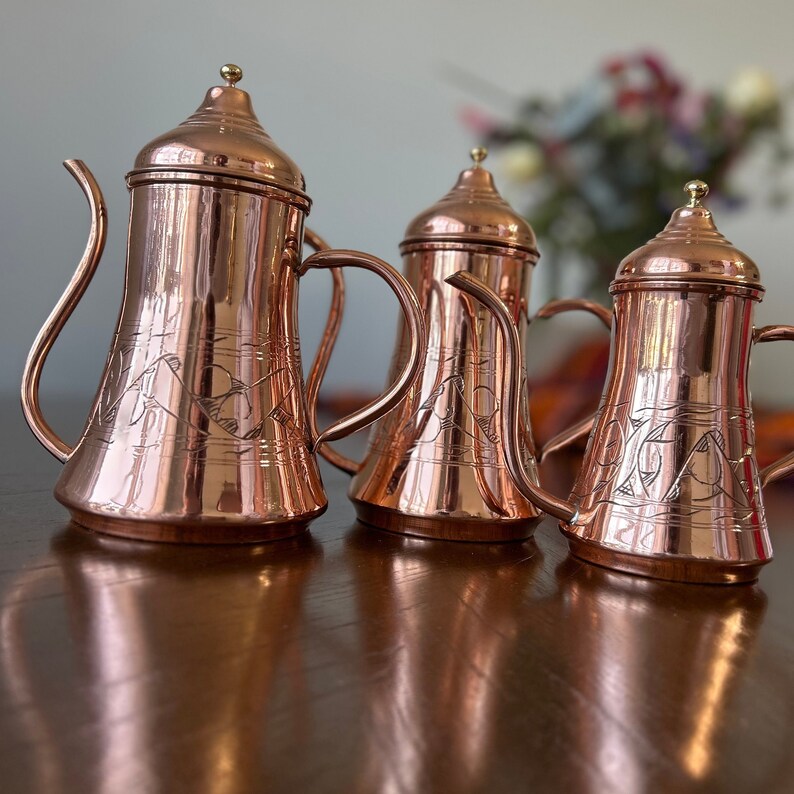 Copper Oil Dispenser, Handmade inlaid by Skillful Hands in the land of ...