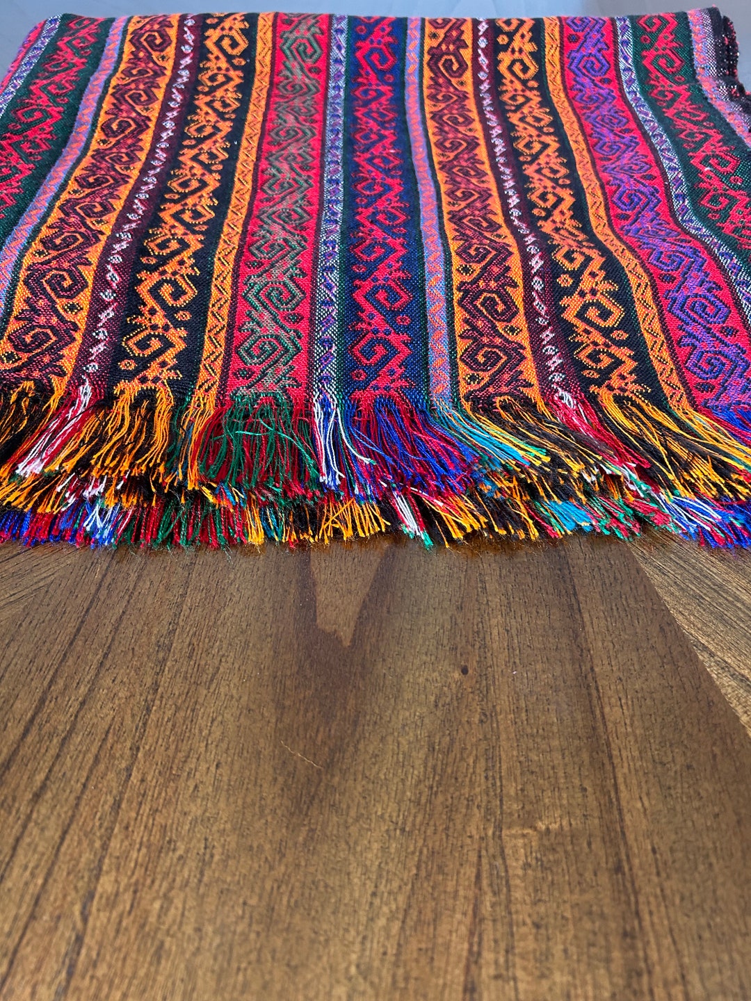 Anatolian Ethnic Design, Kurdish, Thick Wool Blended Fabric, Ethnic ...