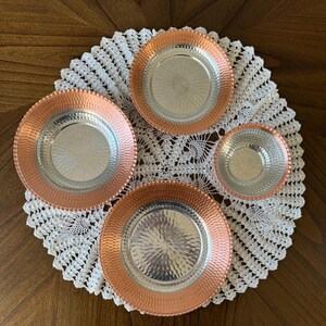 Copper Dinnerware Set, Hammered Copper, Serving Set, Copperart, Home ...
