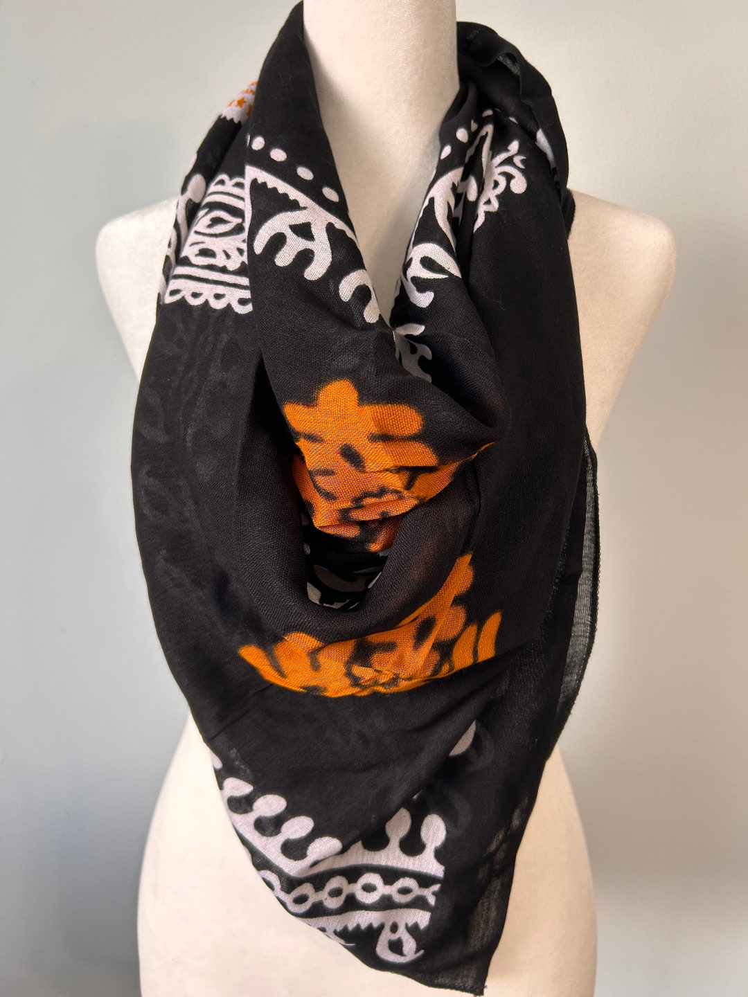 Ethnic Cotton Scarf: Traditional Anatolian Design - Etsy