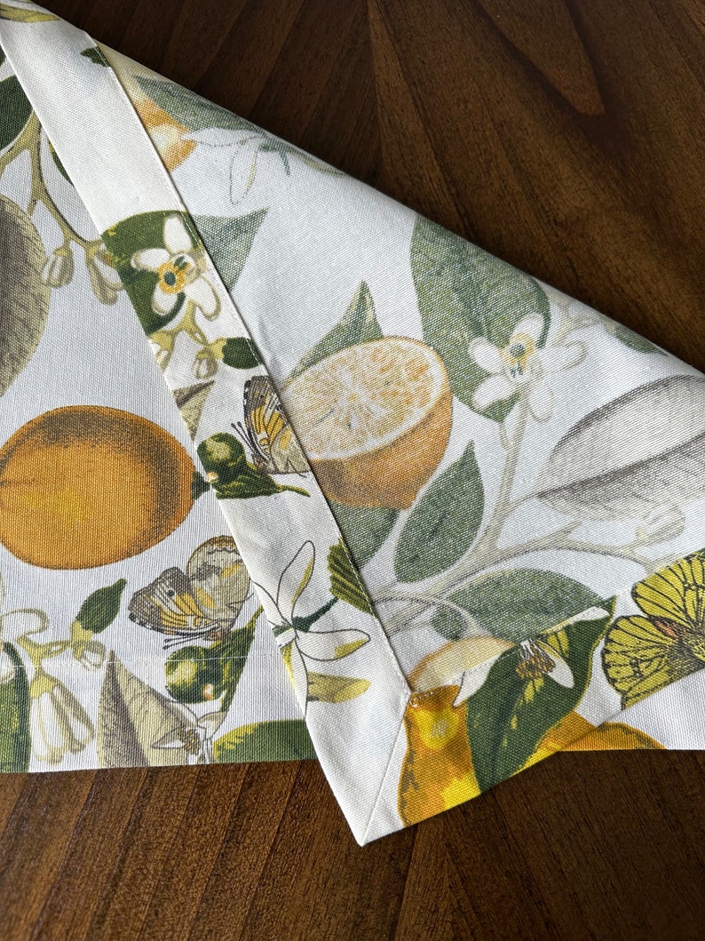 Lemon Table Runner Set With 4 Placemats Lemon Design Lemon - Etsy