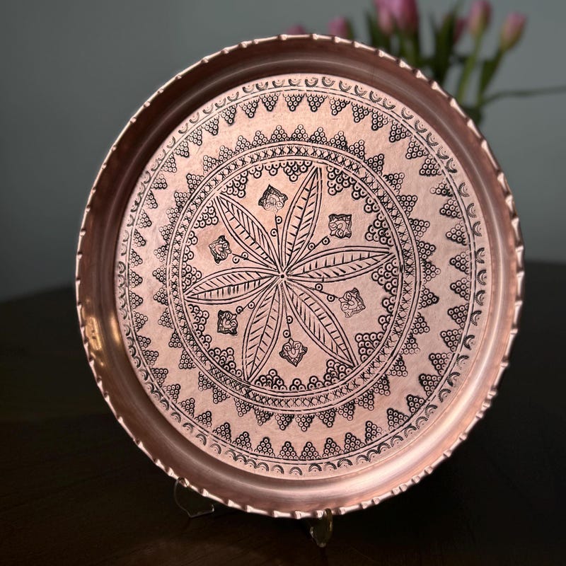 Large Copper Tray - Etsy
