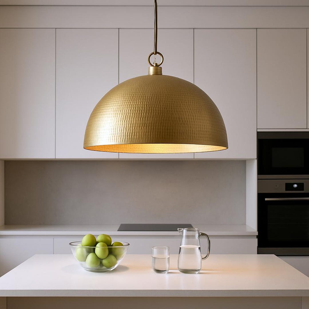 Dome Gold Dome Pendant Light, Gold Domes,dome Brass Pendant, Light ...