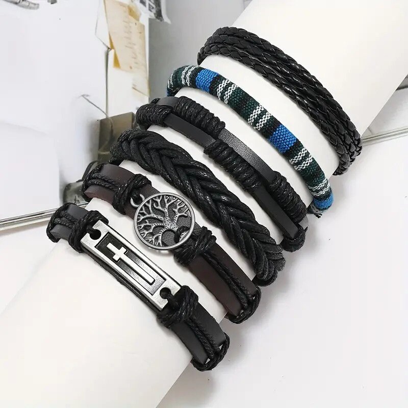 Bold & Versatile: 36-piece Set of Hand-woven Multi-layer PU Leather ...