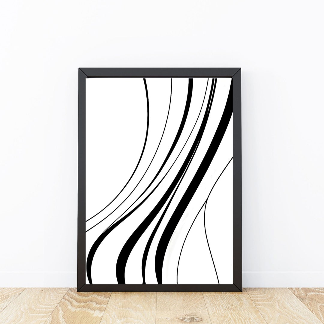 Modern Minimalist Abstract Line Drawing - Etsy