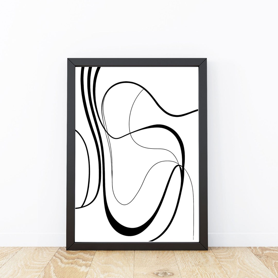 Modern Minimalist Abstract Line Drawing - Etsy