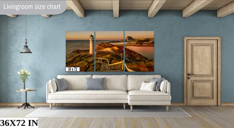 Photography Canvas: Lighthouse Sunrise, Castlepoint, NZ Digital Art ...