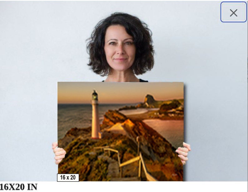 Photography Canvas: Lighthouse Sunrise, Castlepoint, NZ Digital Art ...