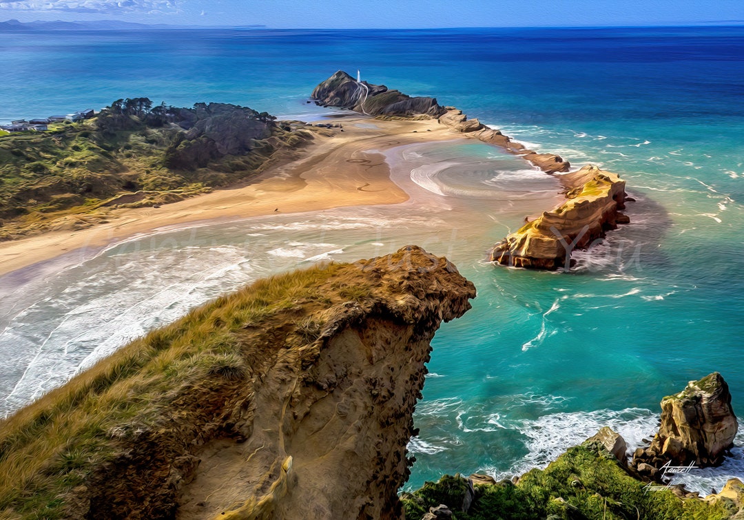 Castle Rock, Castlepoint, Wairarapa, New Zealand. Digital Art - Wall ...