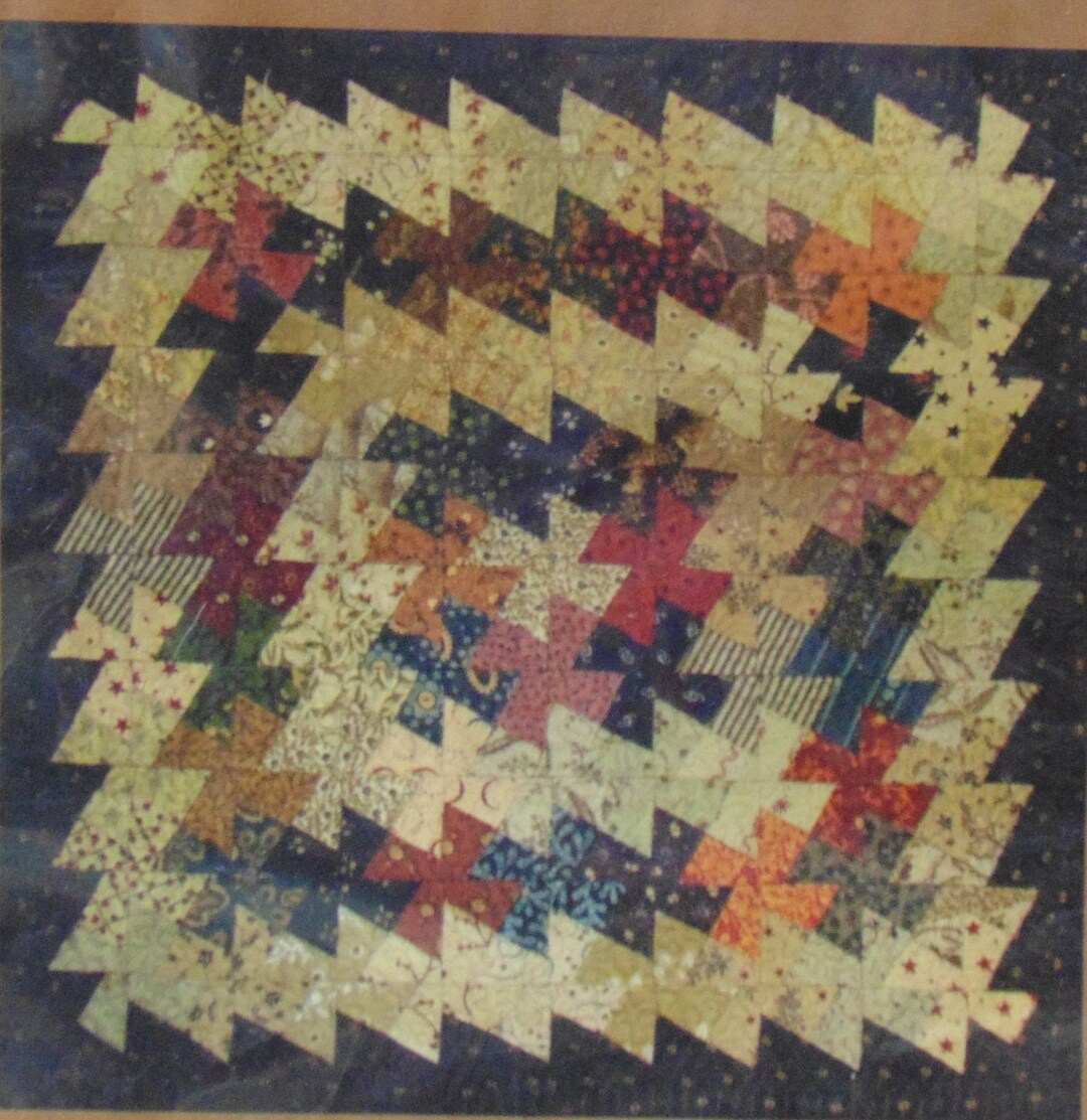 Itty Bitty Primitive Pinwheels A 10 Mini-quilt - Etsy