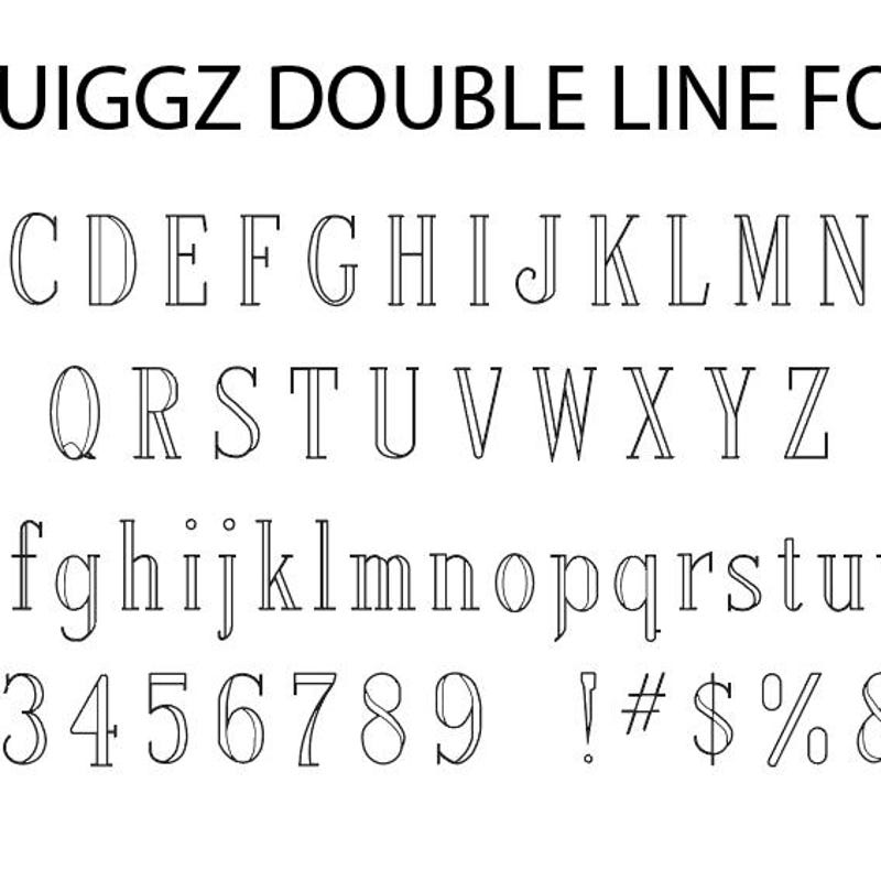 Double Line Varsity Fonts - Etsy