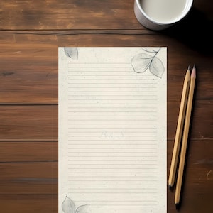 Minimalist Writing Papers Set, Printable Stationery, Craft Art, Five ...