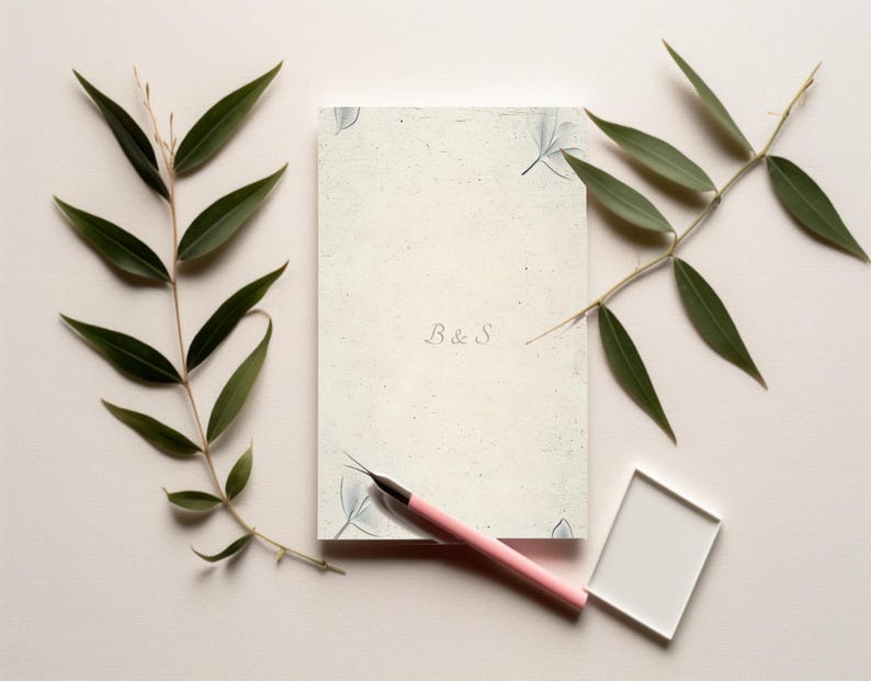 Minimalist Writing Papers Set, Printable Stationery, Craft Art, Five ...