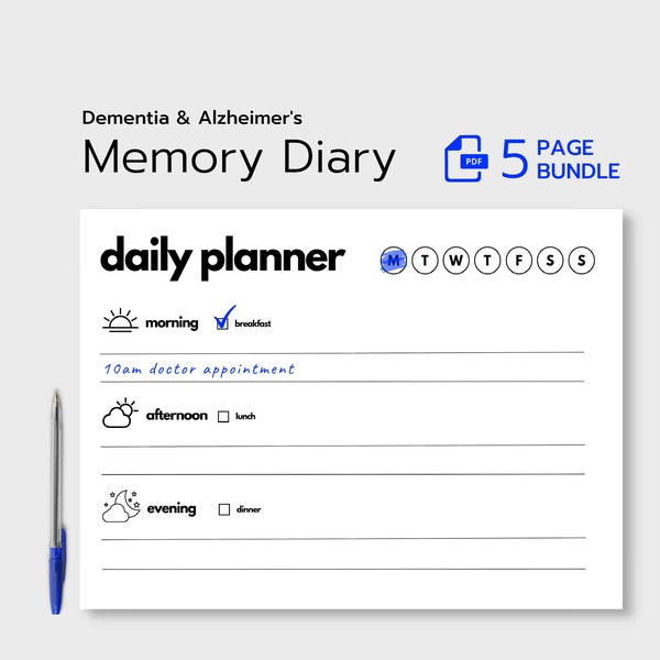 Dementia Daily Schedule Printable - Etsy
