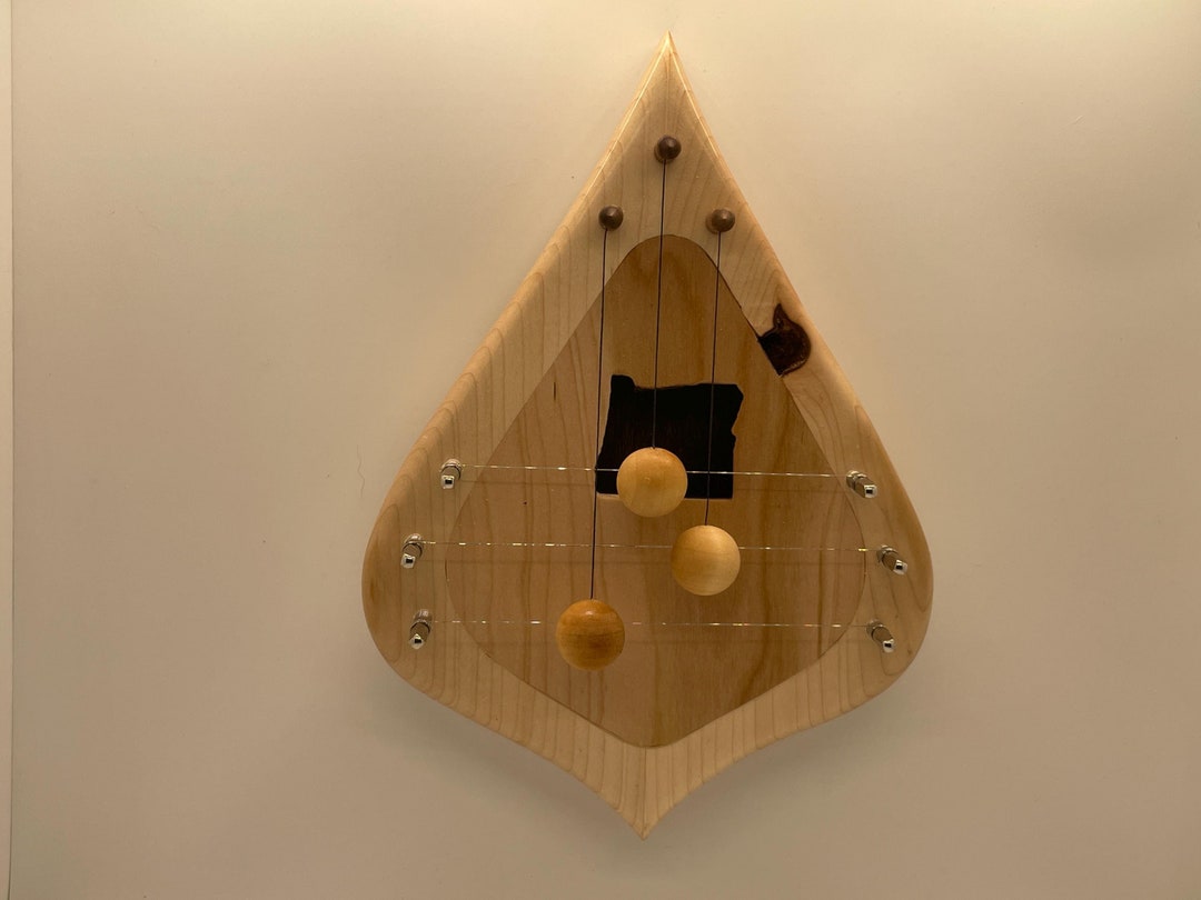 Oregon Door Harp: Maple and Cherry Wood, 3-string Instrument - Etsy